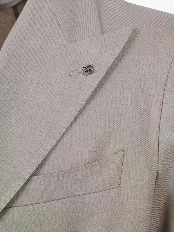 Tagliatore Double-breasted Linen Suit - Grey