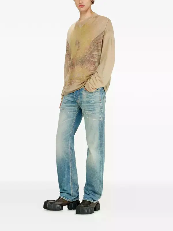DIESEL® Phoenix Print V-neck Sweater