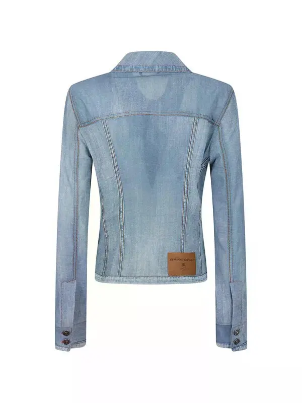 Ermanno Scervino Contrast Stitch Denim Jacket