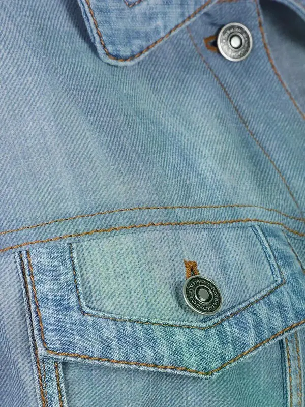 Ermanno Scervino Contrast Stitch Denim Jacket