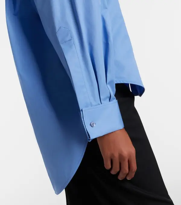 Balenciaga Asymmetric Cotton Poplin Shirt