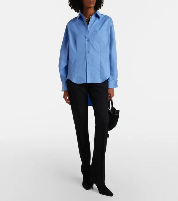 Balenciaga Asymmetric Cotton Poplin Shirt