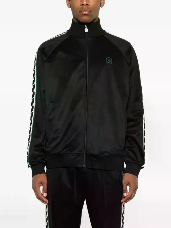 Drole De Monsieur Logo Patch High Neck Zip-up Jacket