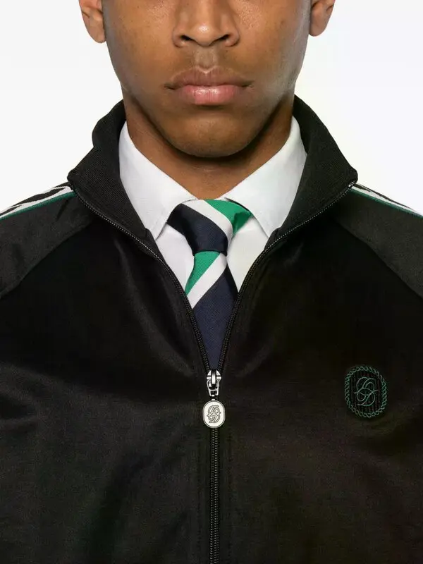 Drole De Monsieur Logo Patch High Neck Zip-up Jacket