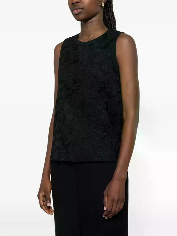 Max Mara Sleeveless Floral Lace Blouse