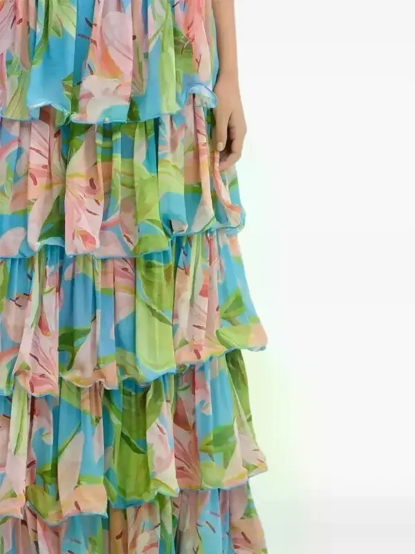 Farm Rio Lily Tiered Ruffled Maxi Skirt