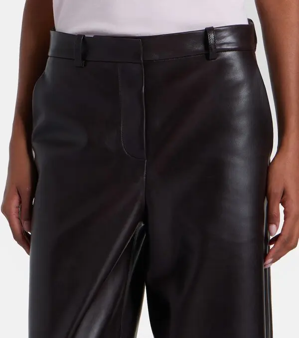 Nour Hammour Coda Leather Wide-leg Pants