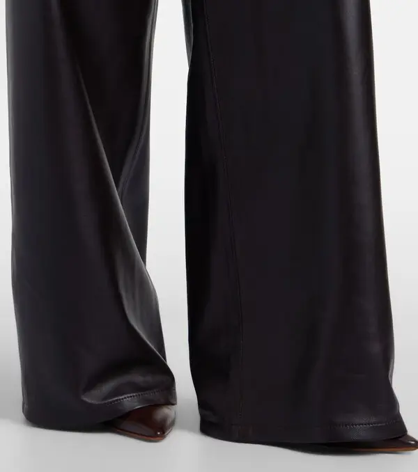 Nour Hammour Coda Leather Wide-leg Pants