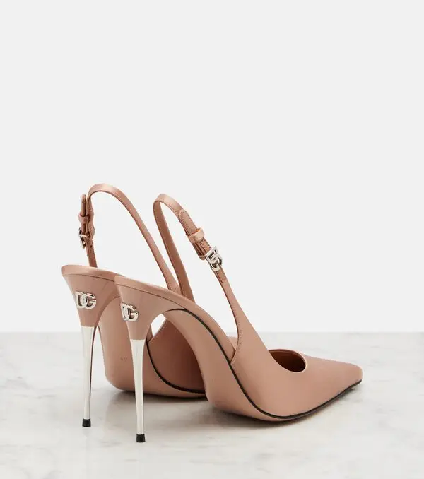 Dolce & Gabbana Dg Satin Slingback Pumps