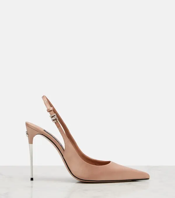 Dolce & Gabbana Dg Satin Slingback Pumps