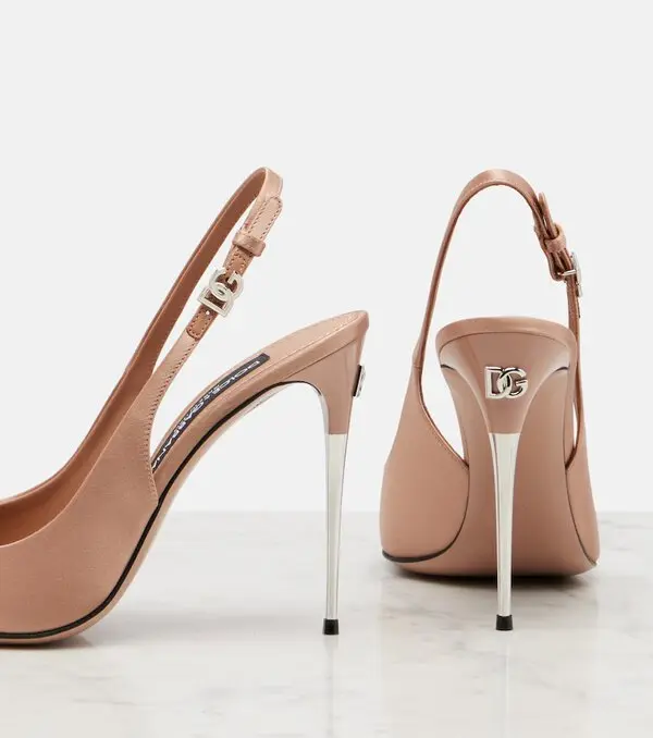 Dolce & Gabbana Dg Satin Slingback Pumps