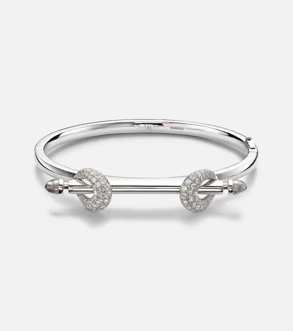 ANANYA 18kt White Gold Diamond And Quartz Bracelet - Silver