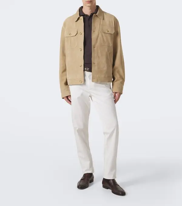 Canali Virgin Wool Polo Sweater - Brown