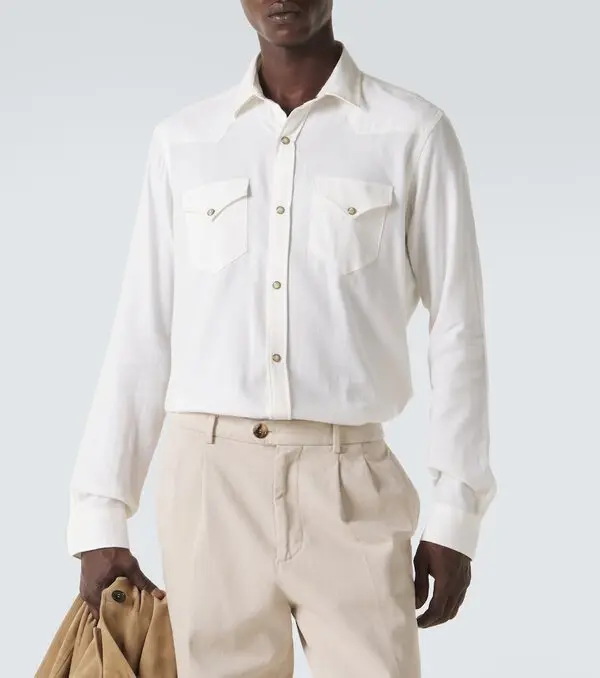 Canali Cotton And Cashmere Shirt