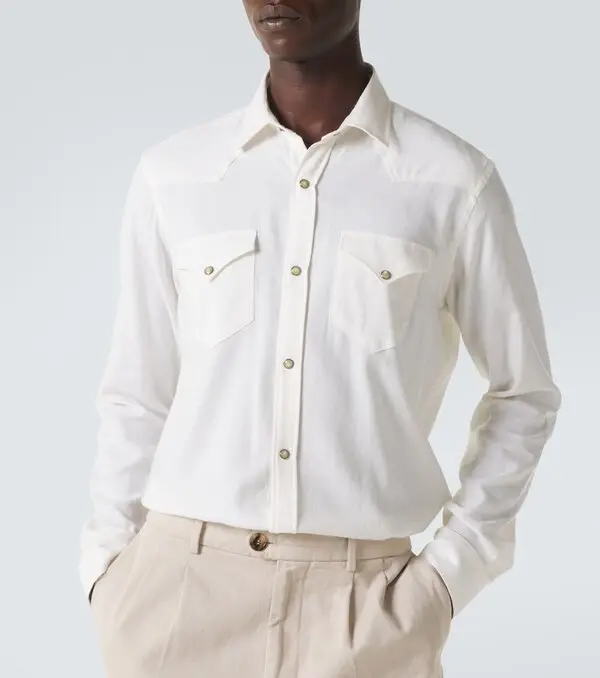 Canali Cotton And Cashmere Shirt