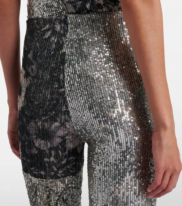 MAISON MARGIELA Sequined Patchwork Slim Pants