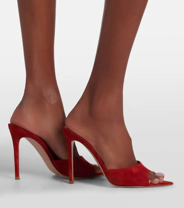 GIANVITO ROSSI Elle Suede Mules