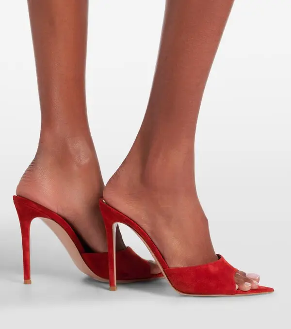 GIANVITO ROSSI Elle Suede Mules