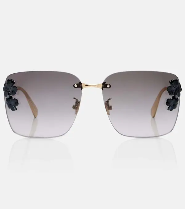 Dior Embellished Square Sunglasses