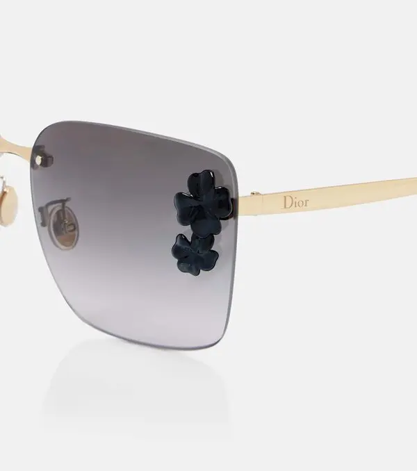 Dior Embellished Square Sunglasses