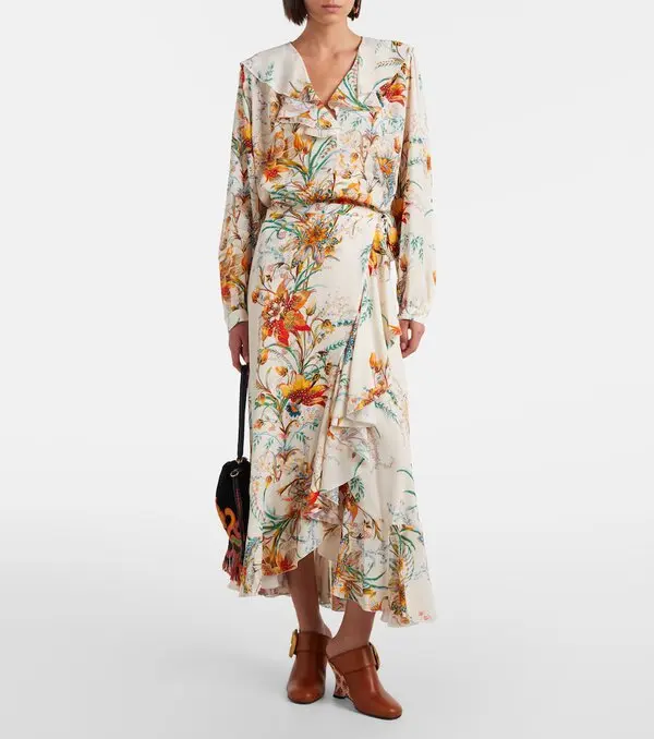 Etro Floral Wrap Skirt