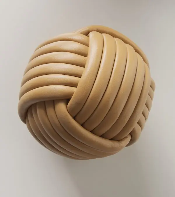 GIOBAGNARA Nodo Leather Doorstop - Beige