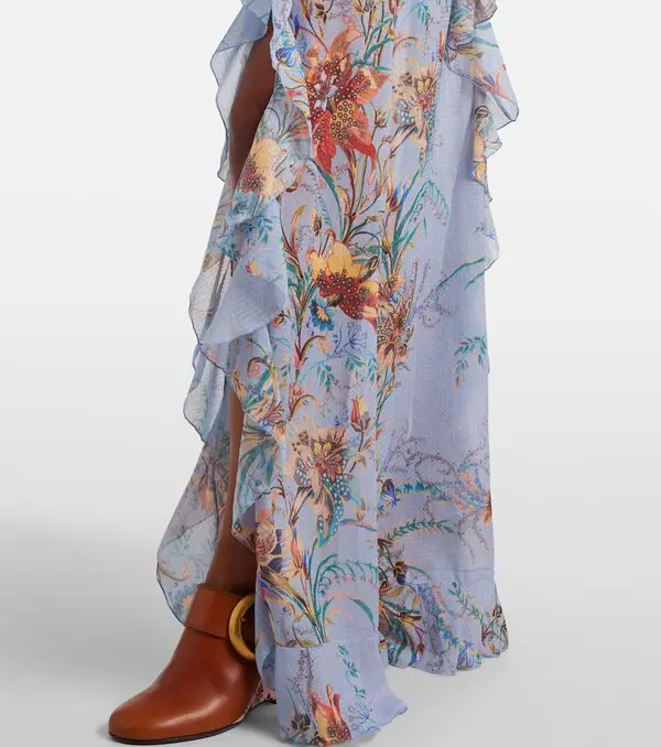 Etro Printed Ruffled Maxi Dress
