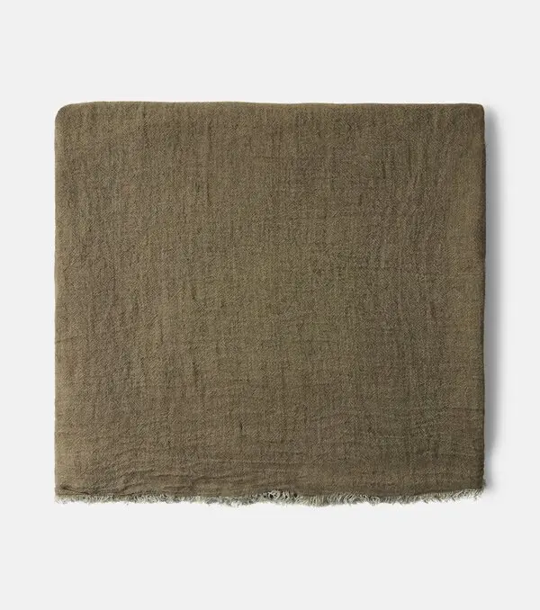 Maison De Vacances Linen Throw - Green