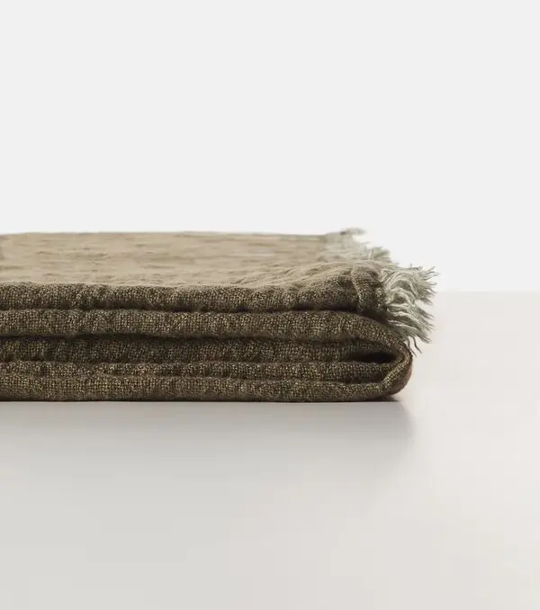 Maison De Vacances Linen Throw - Green