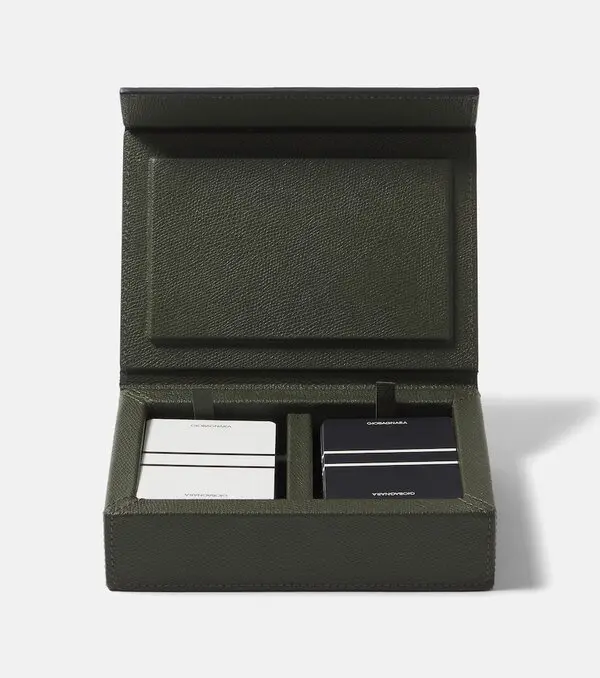 GIOBAGNARA Parma Leather Playing Cards Holder