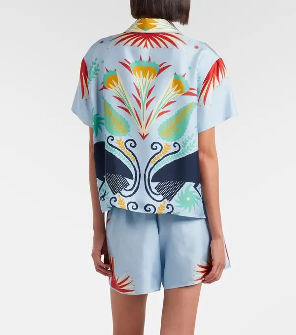Etro Printed Silk Pajamas