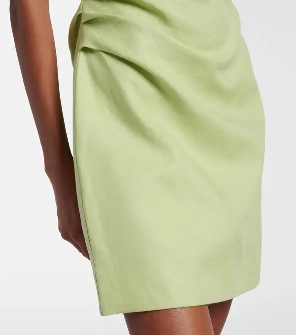 SIR. Asymmetric Linen Minidress