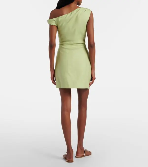 SIR. Asymmetric Linen Minidress