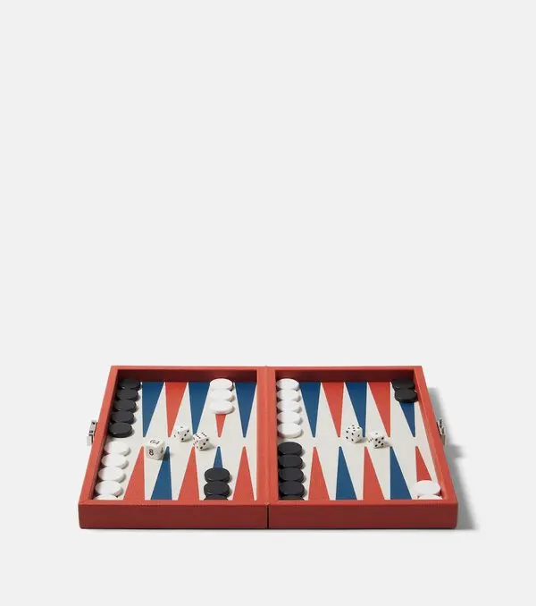 GIOBAGNARA Phileas Miniature Leather Backgammon Set