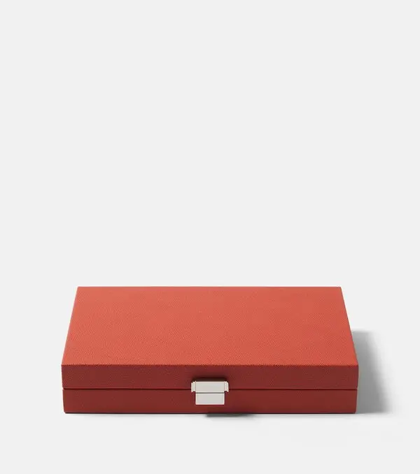 GIOBAGNARA Phileas Miniature Leather Backgammon Set