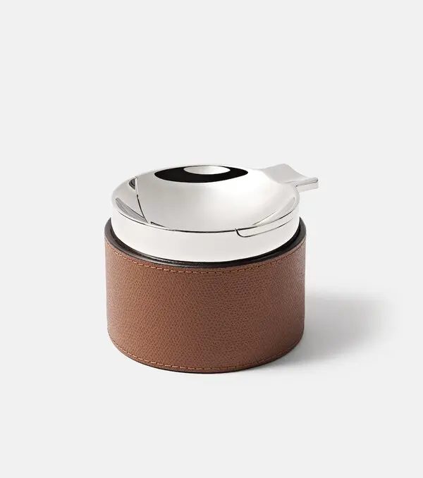 GIOBAGNARA Colorado Leather-trimmed Ashtray - Brown