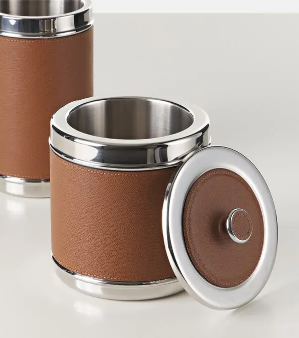 GIOBAGNARA Ocean Small Leather Ice Bucket