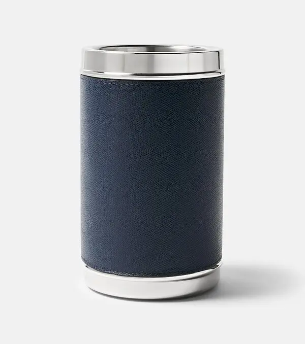 GIOBAGNARA Ocean Steel And Leather Bottle Cooler - Blue