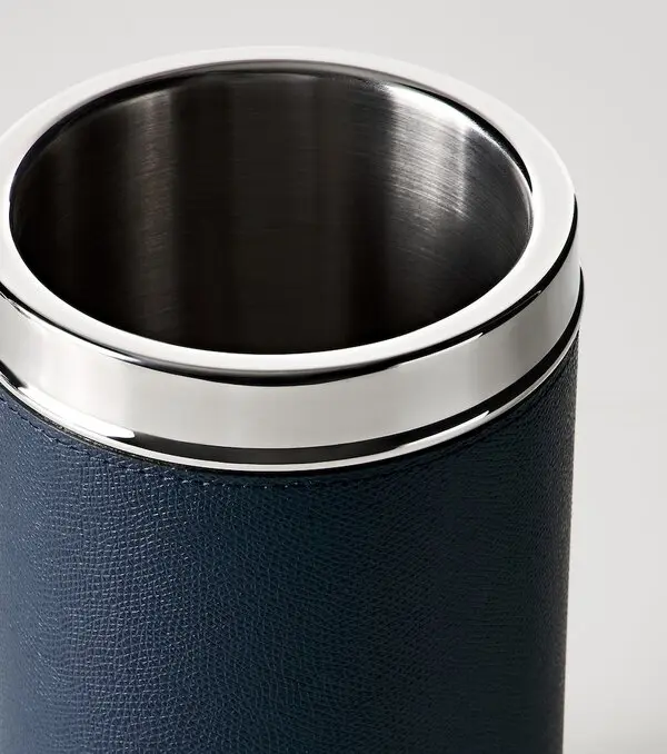 GIOBAGNARA Ocean Steel And Leather Bottle Cooler - Blue