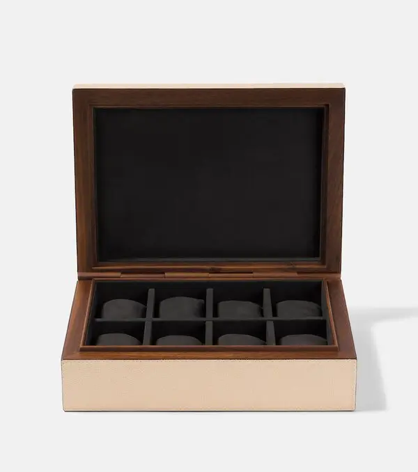 GIOBAGNARA Frank Wood And Leather Watch Box - Beige