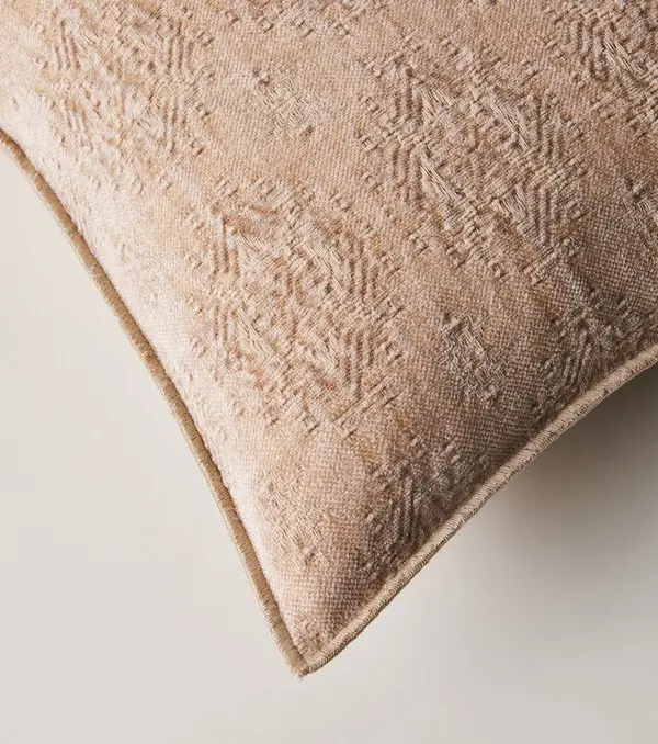 Maison De Vacances Cotton-blend Jacquard Cushion - Beige