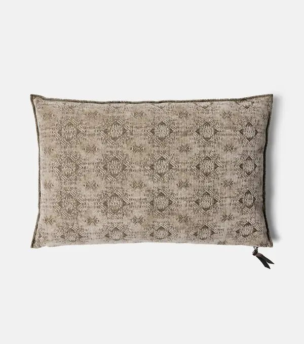 Maison De Vacances Cotton-blend Jacquard Cushion - Green