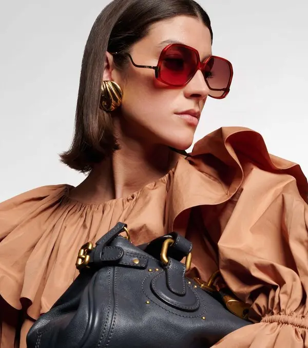 Chloé Wavy Square Sunglasses - Orange