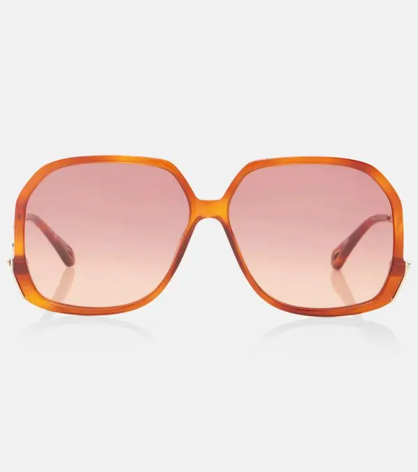 Chloé Wavy Square Sunglasses - Orange