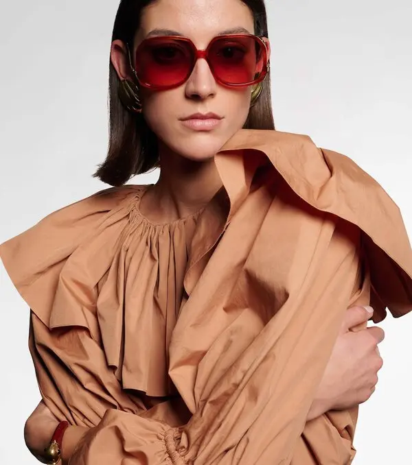 Chloé Wavy Square Sunglasses - Orange