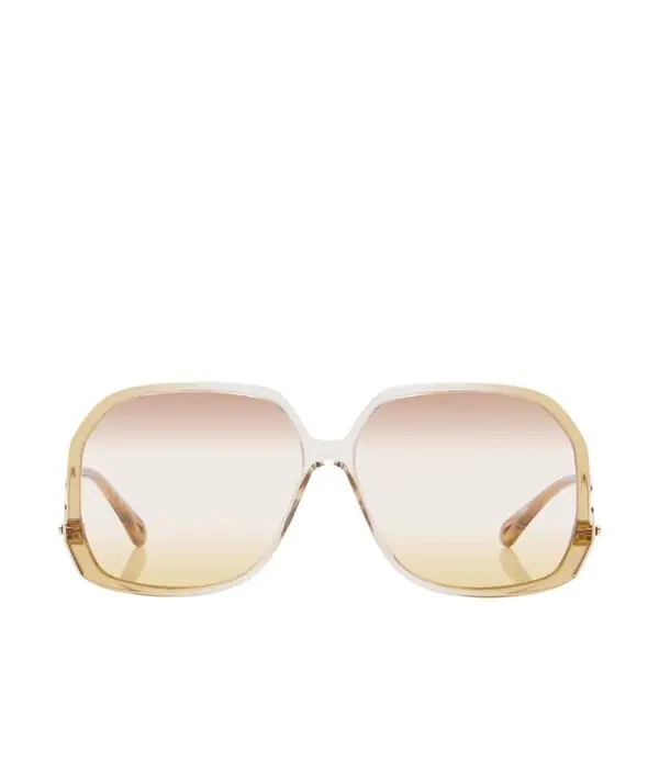 Chloé Wavy Square Sunglasses - Beige