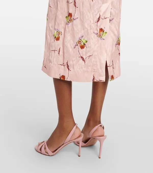 EMILIA WICKSTEAD Renne Floral Satin Midi Dress