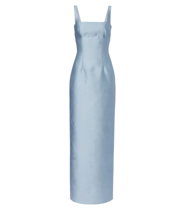 EMILIA WICKSTEAD Micheline Floral Cloqué Gown - Blue