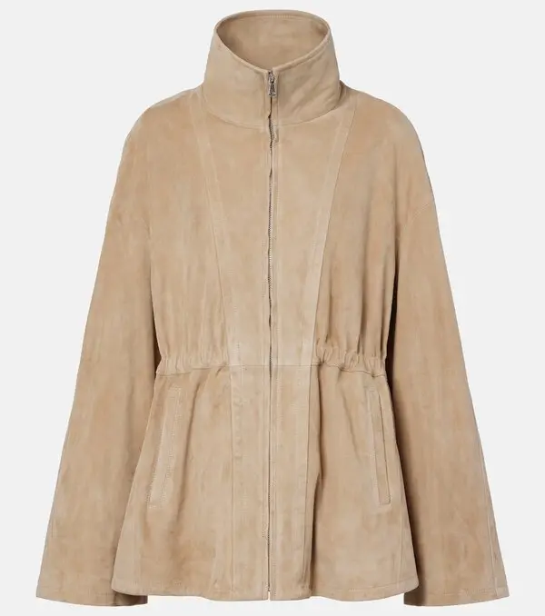 Nour Hammour Passage Suede Jacket - Beige