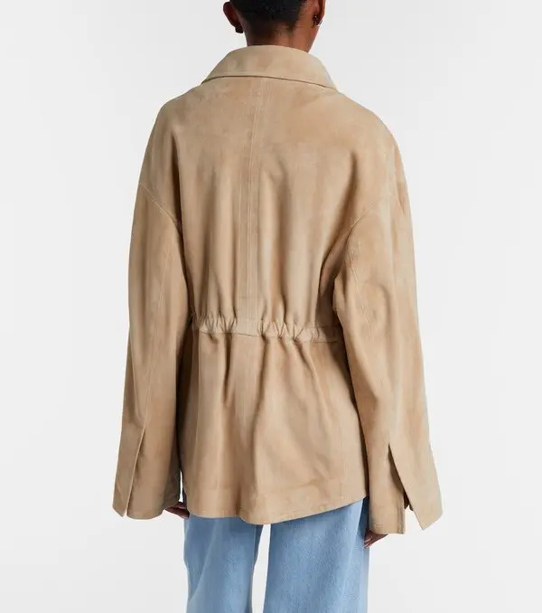 Nour Hammour Passage Suede Jacket - Beige